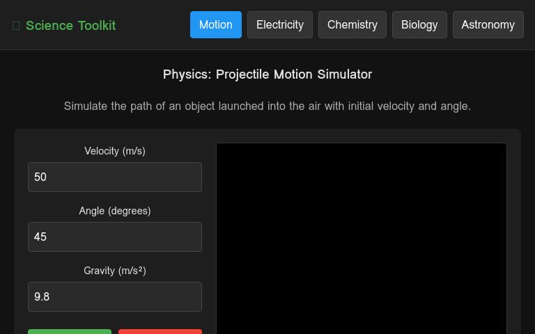 🧪 Science Toolkit ― Perchance Generator