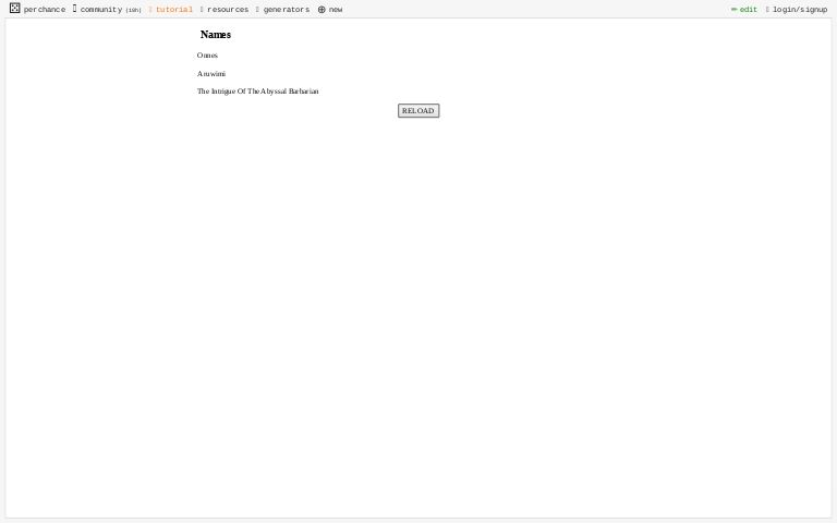 Names ― Perchance Generator