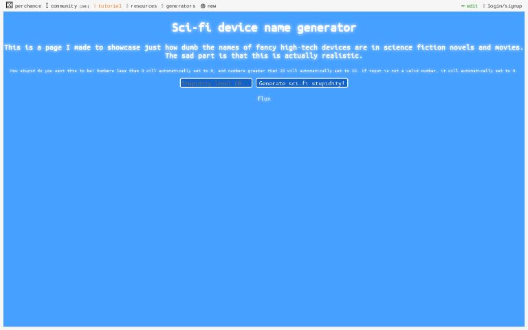 Sci-fi device name generator