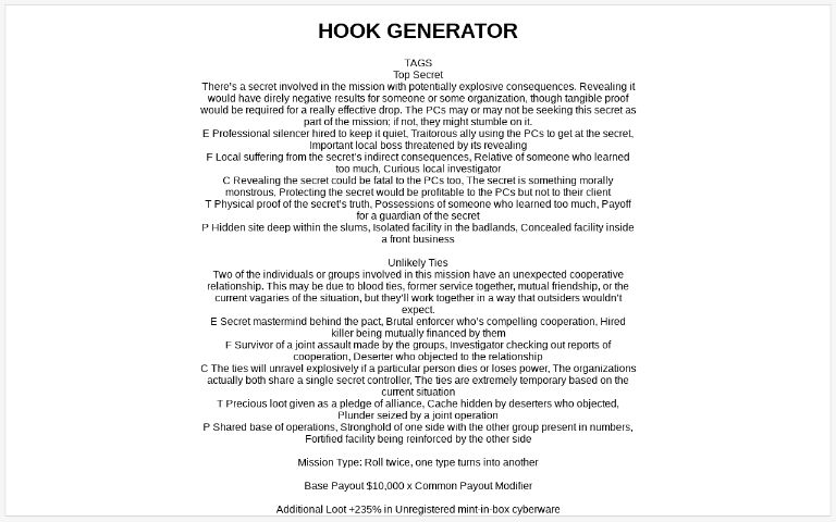 HOOK GENERATOR