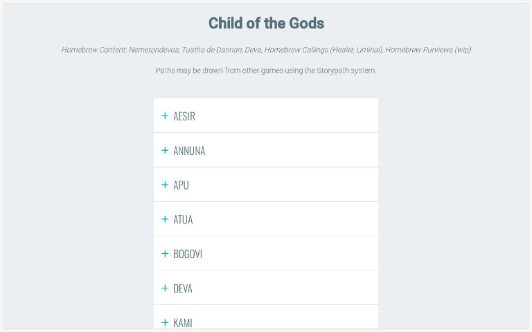 Child of the Gods ― Perchance Generator