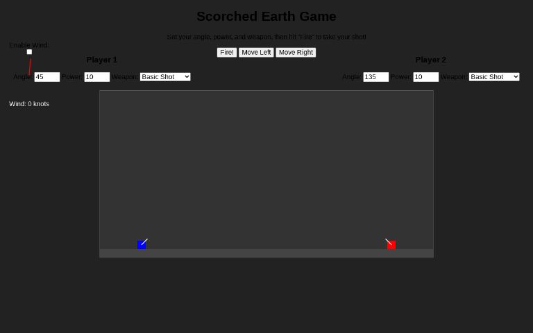 Scorched Earth Game ― Perchance Generator