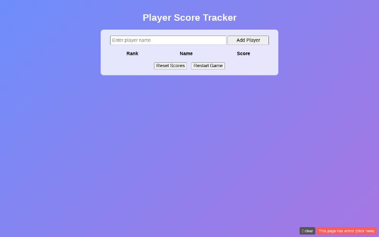 Player Score Tracker ― Perchance Generator