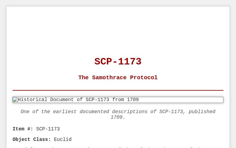SCP-1173 ― Perchance Generator