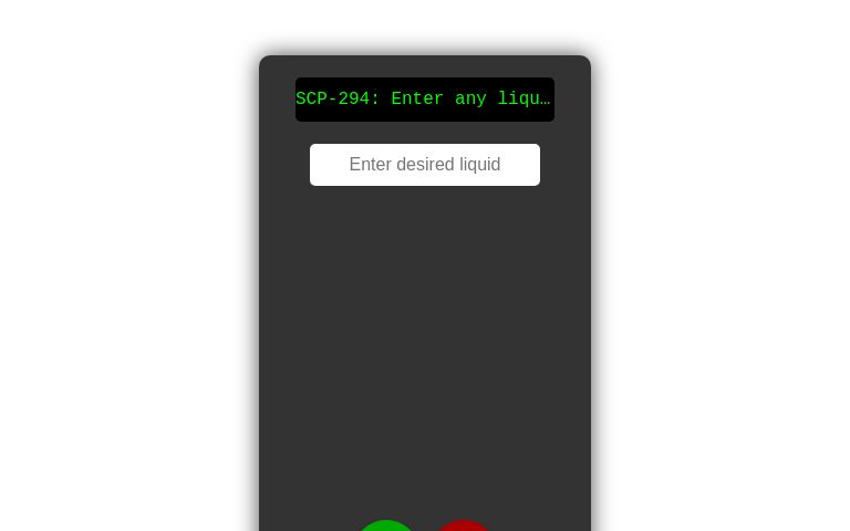 Scp 294 ― Perchance Generator