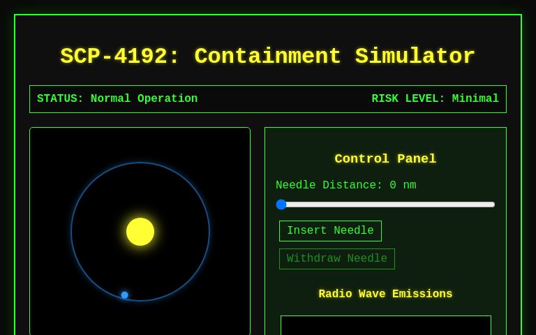 SCP-4192: Containment Simulator ― Perchance Generator