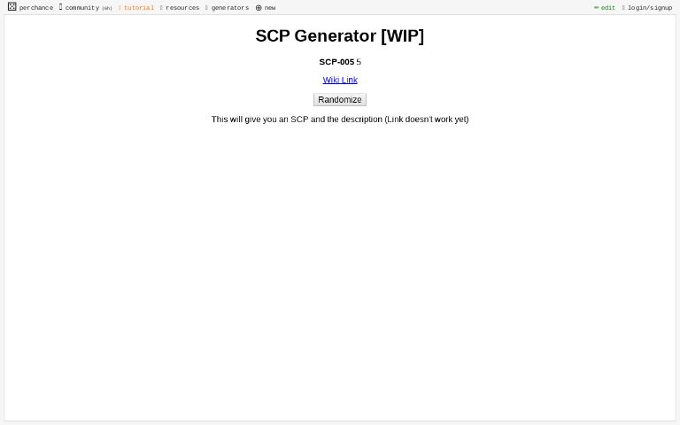 SCP Generator [WIP]