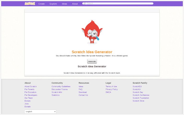 Scratch Idea Generator