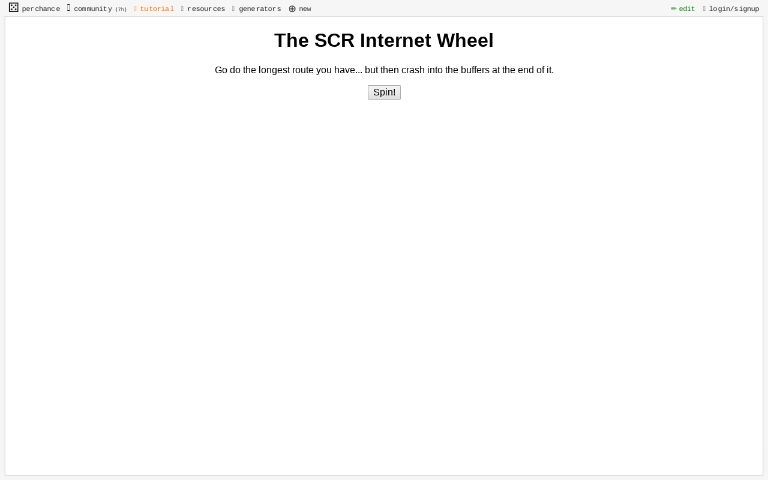 The SCR Internet Wheel ― Perchance Generator
