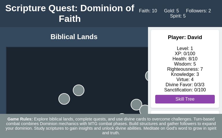 Scripture Quest: Dominion of Faith ― Perchance Generator