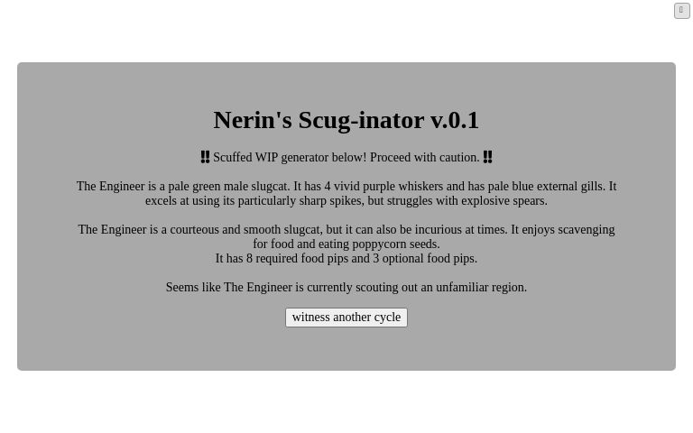 Slugcat Generator
