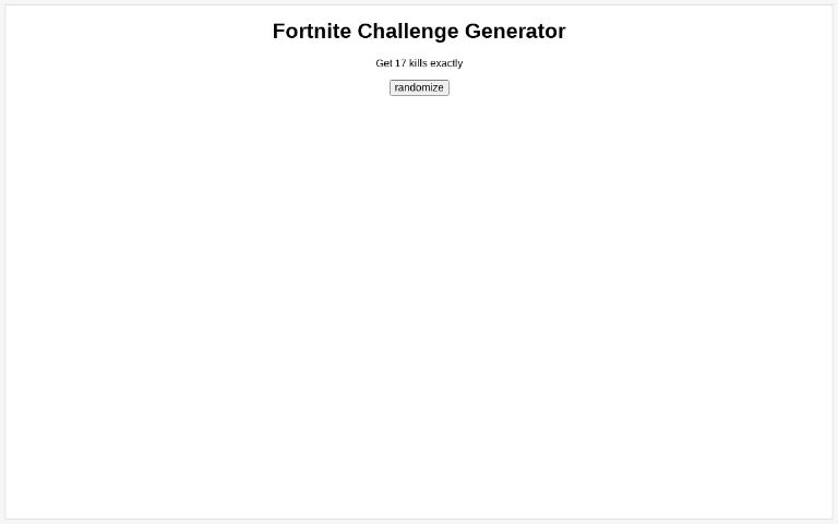 Fortnite Challenge Generator