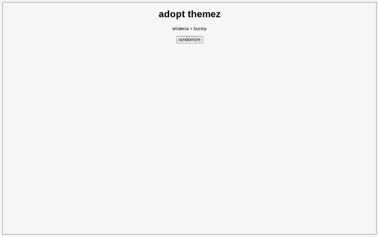 adopt themez ― Perchance Generator