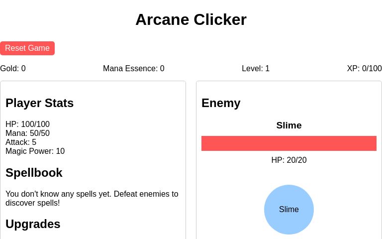 Arcane Clicker ― Perchance Generator