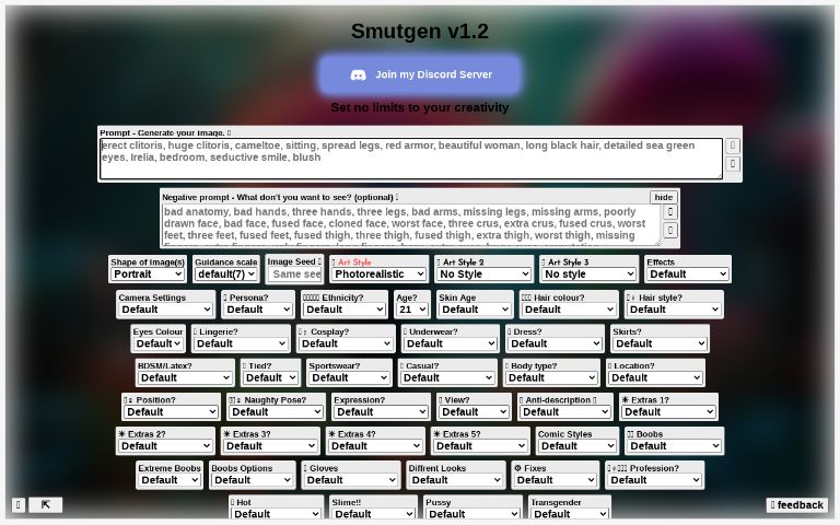 Smutgen v1.2 ― Perchance Generator