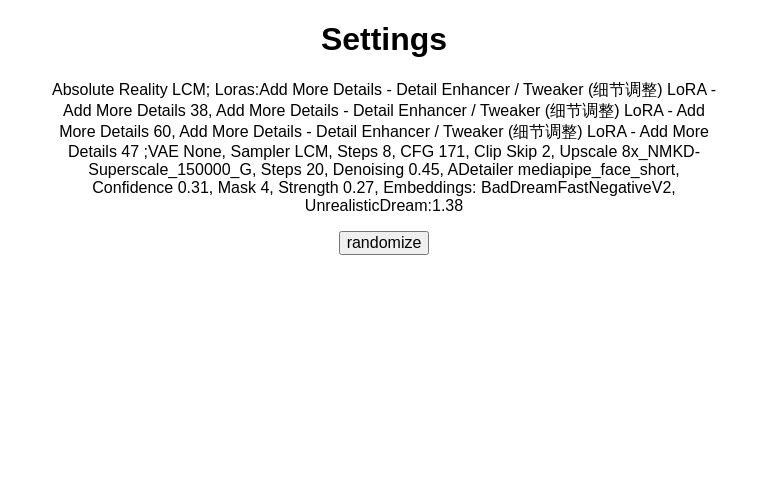 sdsettingsf ― Perchance Generator