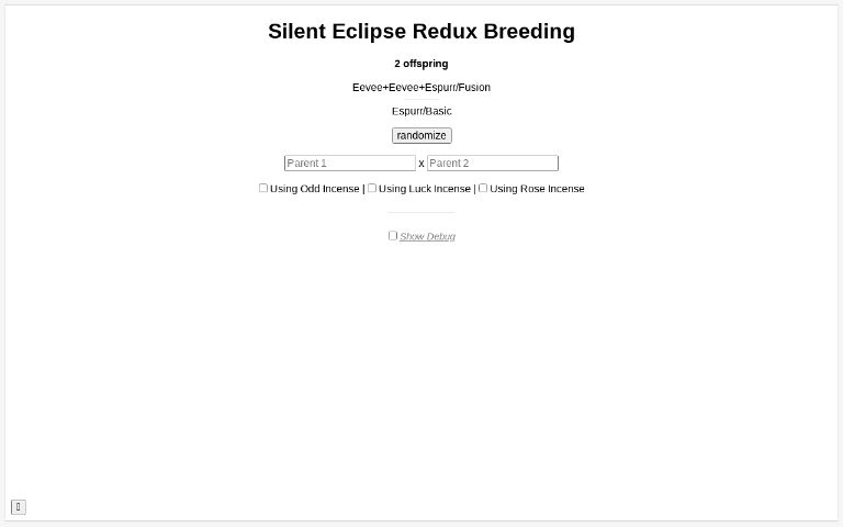 Silent Eclipse Redux Breeding ― Perchance Generator