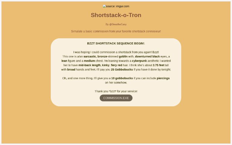 Shortstack-o-Tron ― Perchance Generator