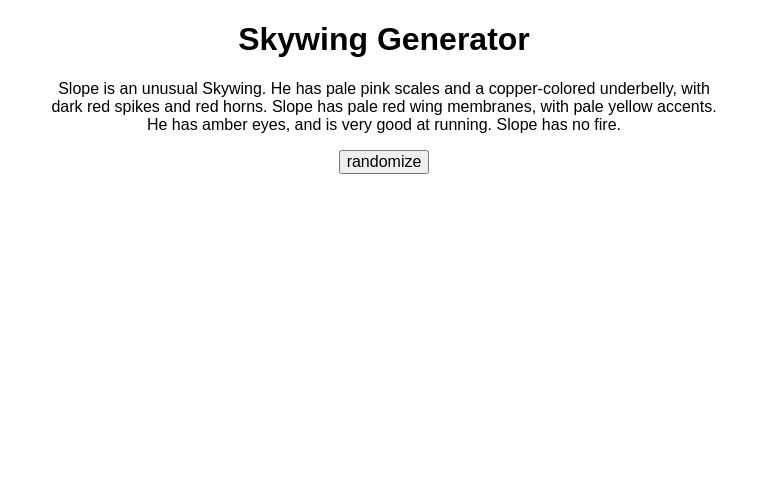 Skywing Generator
