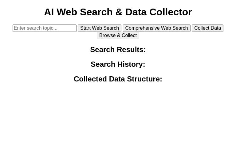 AI Web Search & Data Collector ― Perchance Generator