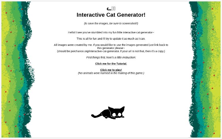 ᓚᘏᗢ Interactive Cat Generator!
