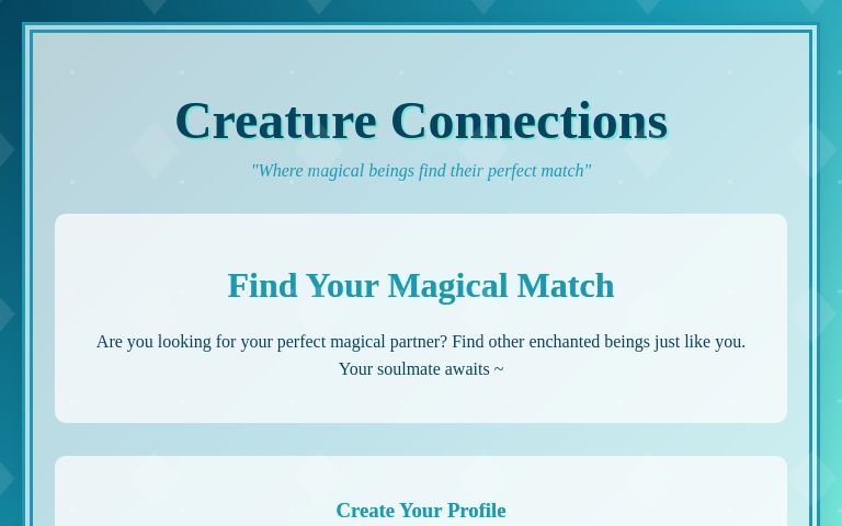 Creature Connections ― Perchance Generator