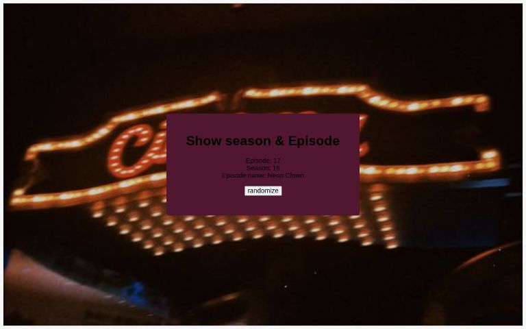 Show season & Episode ― Perchance Generator