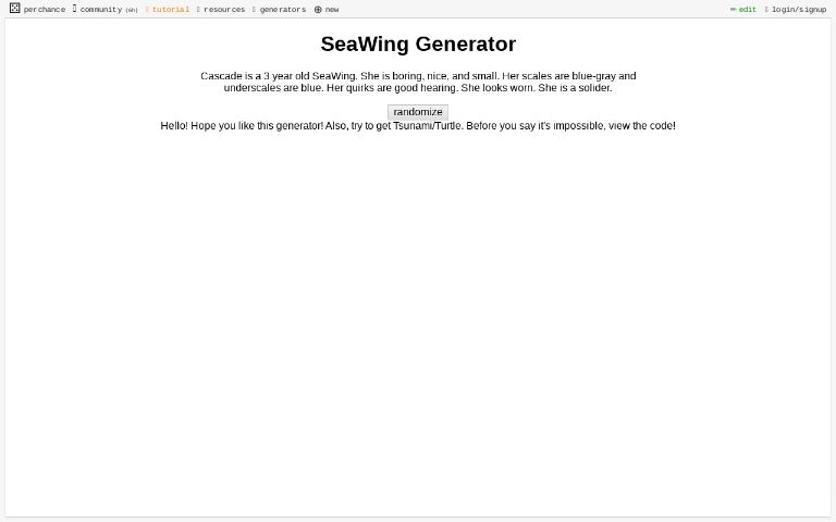 SeaWing Generator