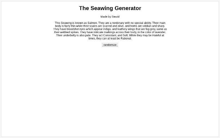 The Seawing Generator