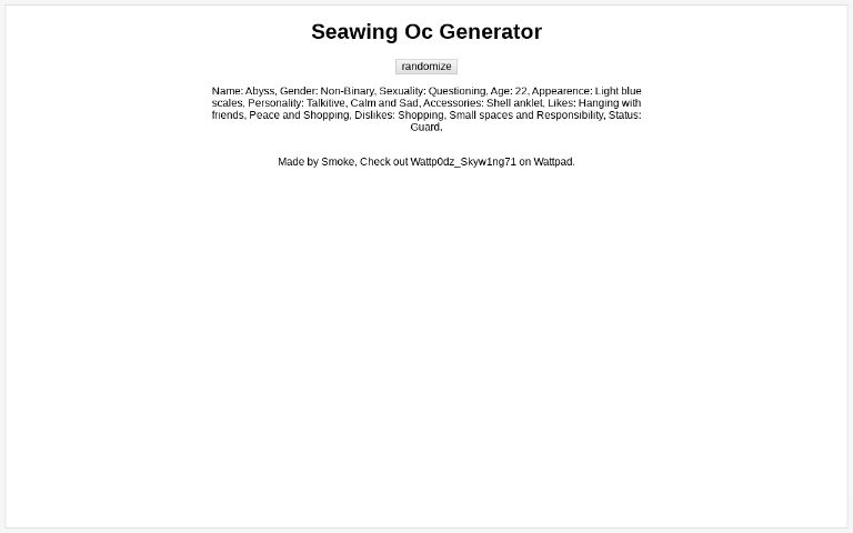 Seawing Oc Generator