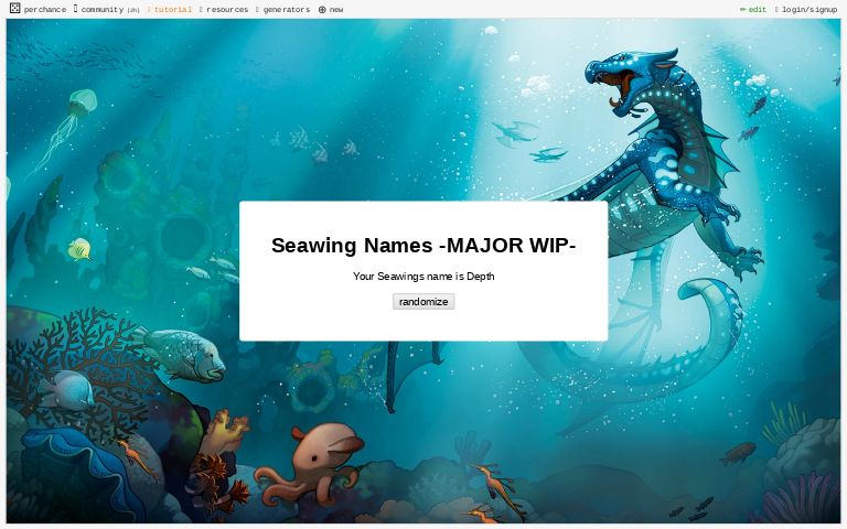 Seawing Names -MAJOR WIP- ― Perchance Generator