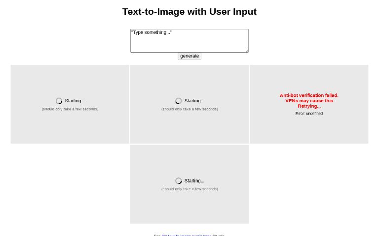 Text-to-Image with User Input ― Perchance Generator