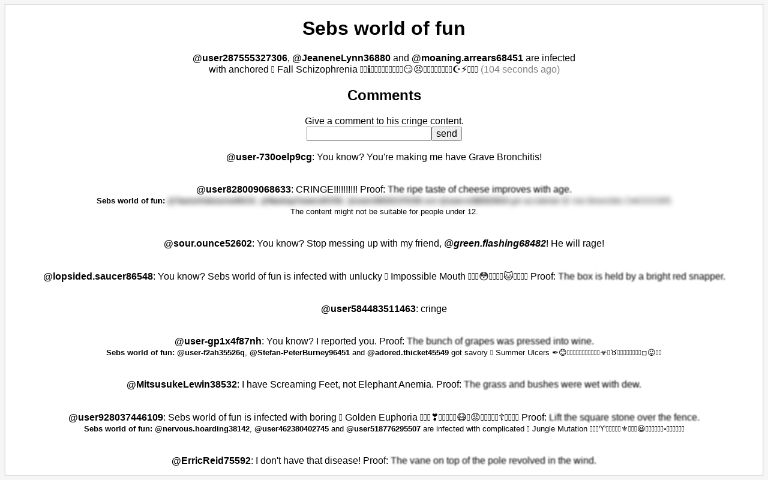 Sebs world of fun ― Perchance Generator