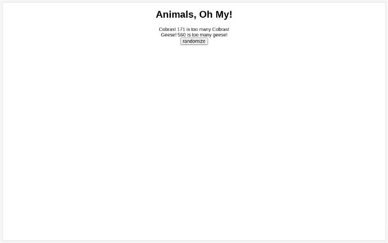 Animals, Oh My! ― Perchance Generator