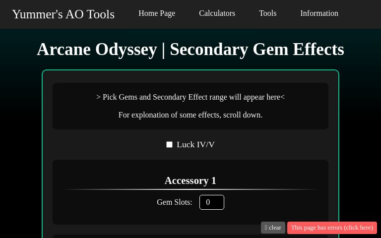 Arcane Odyssey | Secondary Gem Effects ― Perchance Generator
