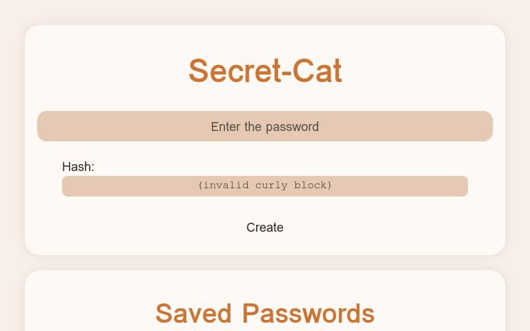 Secret-Cat ― Perchance Generator
