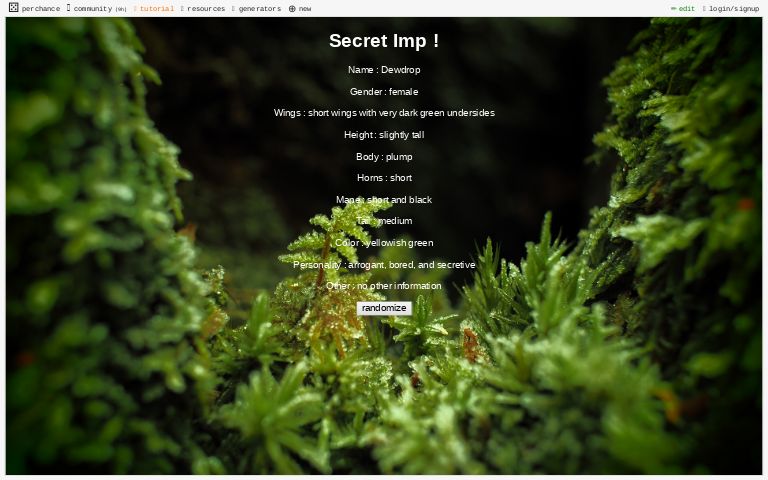 Secret Imp ! ― Perchance Generator