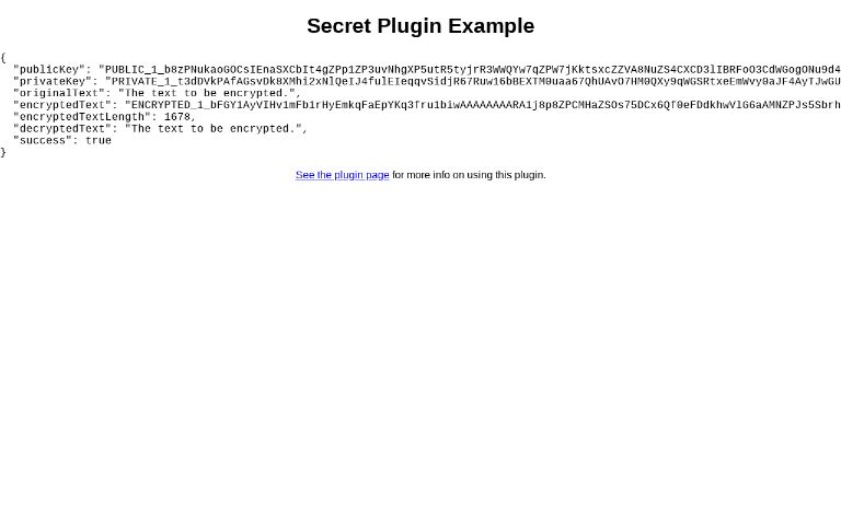 Secret Plugin Example