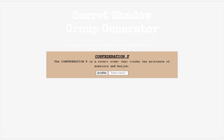 Secret ShadowGroup Generator