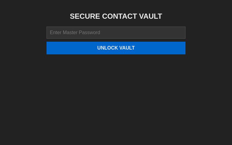SECURE CONTACT VAULT ― Perchance Generator