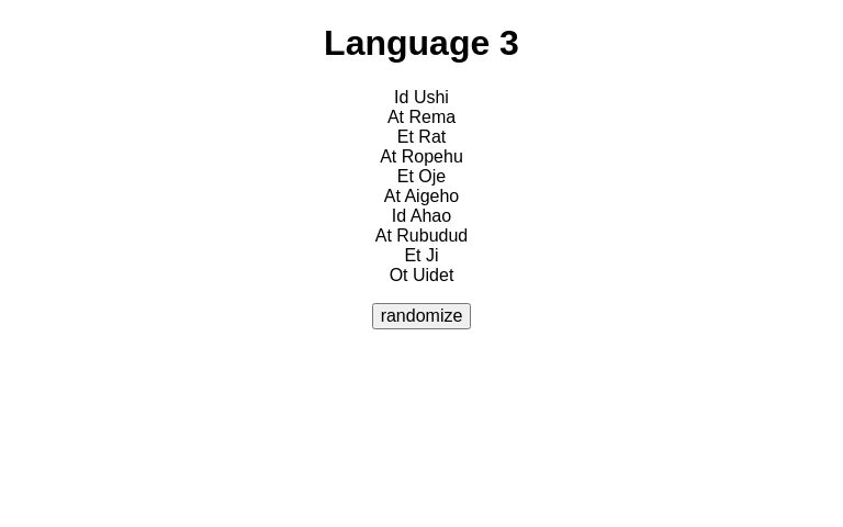 Language 3 ― Perchance Generator