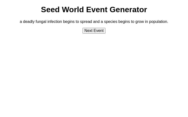 Seed World Event Generator