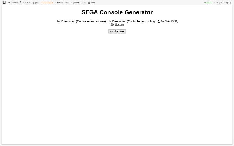 SEGA Console Generator