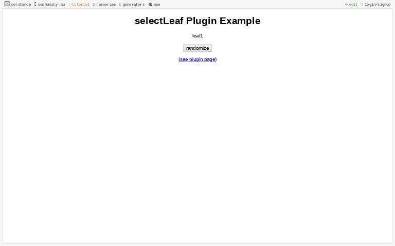 selectLeaf Plugin Example