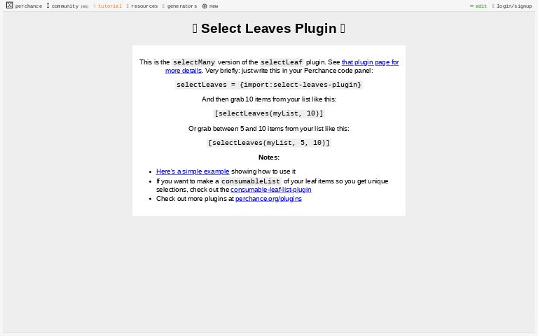 🌿 Select Leaves Plugin 🌿