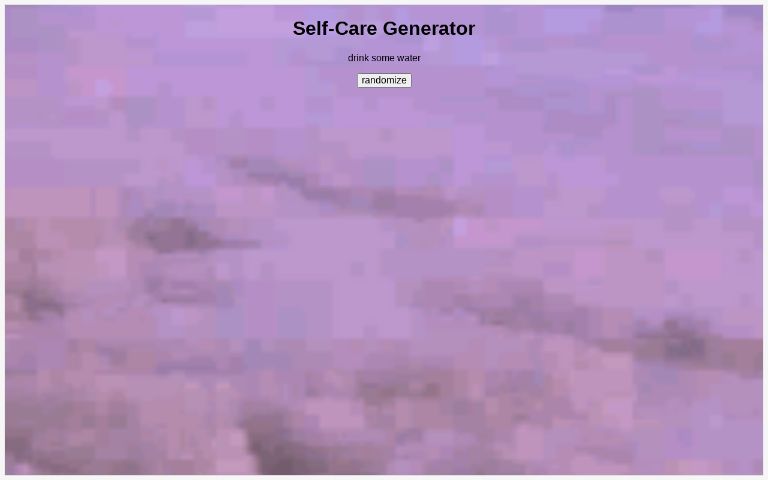 Self-Care Generator