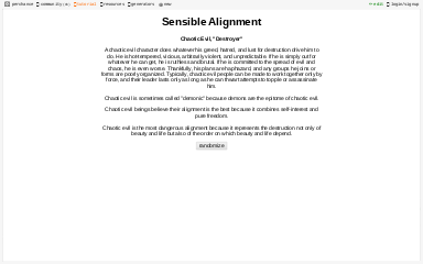 Sensible Alignment ― Perchance Generator