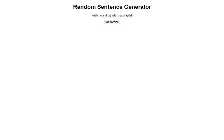 Random Sentence Generator