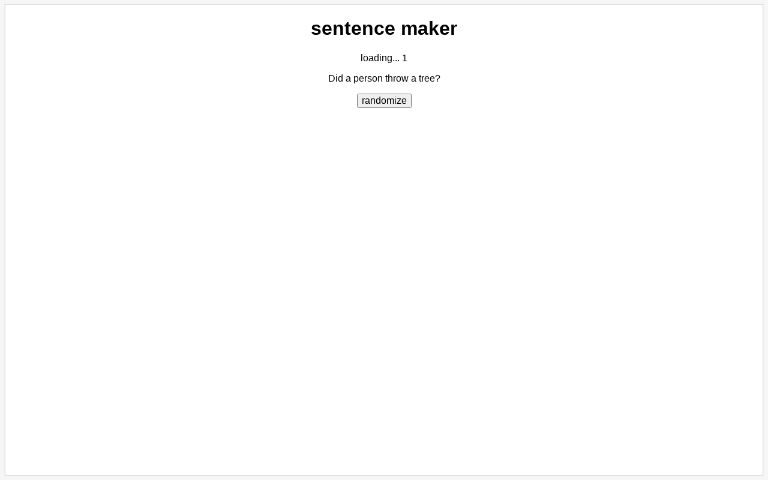 sentence maker ― Perchance Generator
