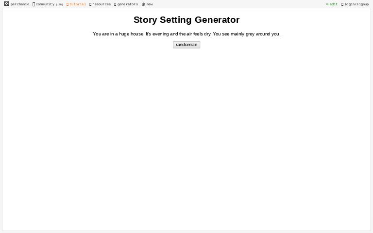 Story Setting Generator
